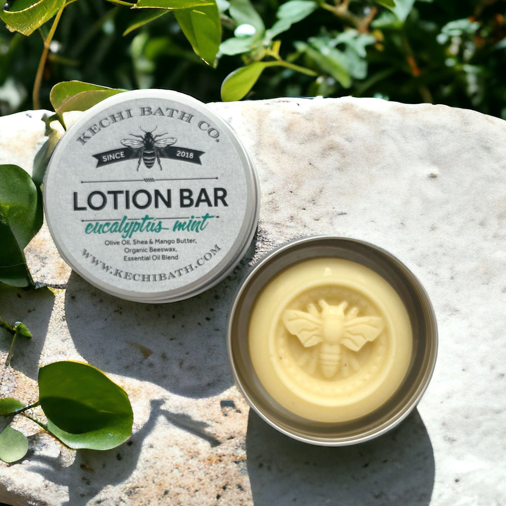 Eucalyptus Mint Natural Solid Lotion Bar | Heal | Moisturize – Kechi ...